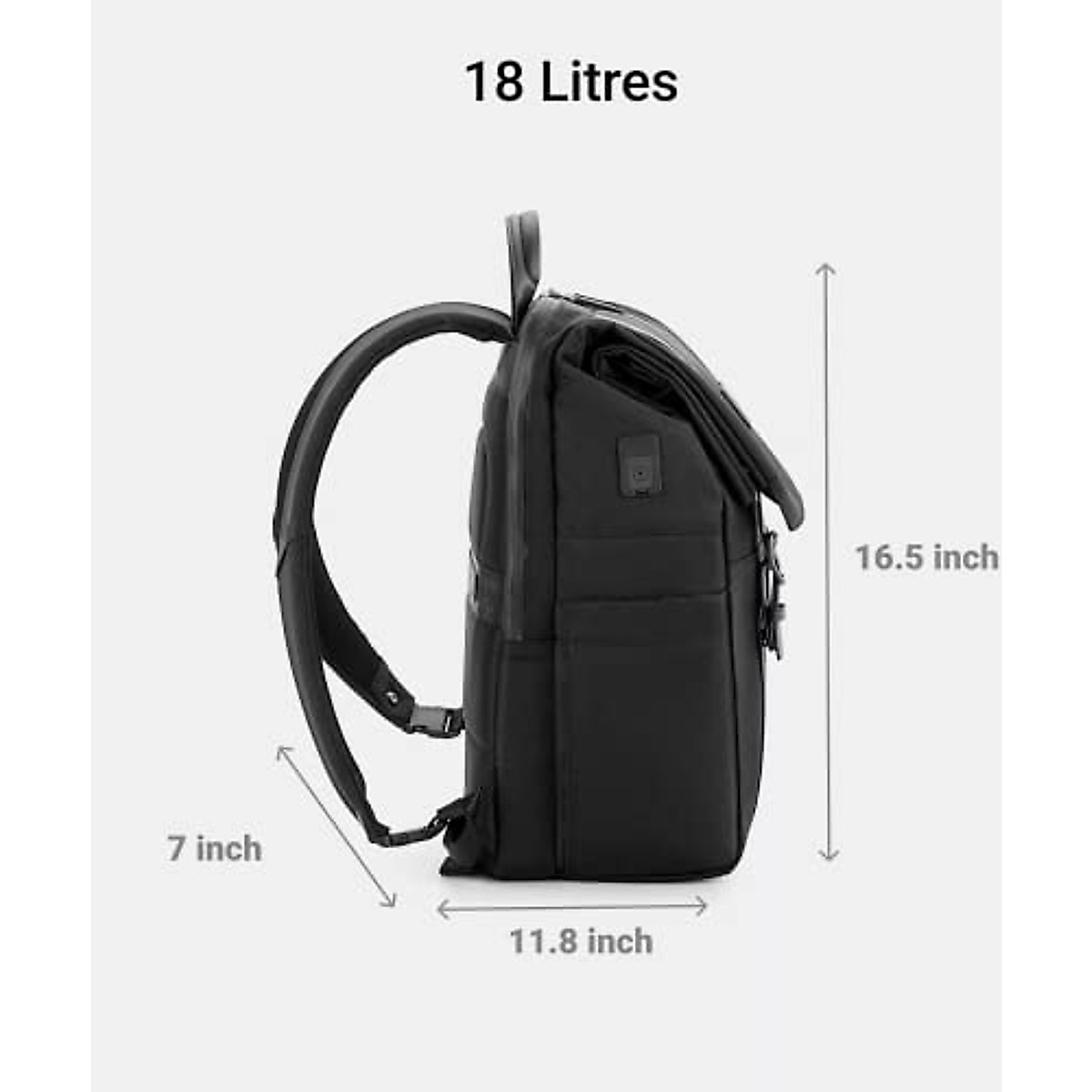 Kingsons, Casual Urban backpack for men and woman, 15.6-inch laptops ECO bag, Recycling water resistant material with modern design and USB charging port