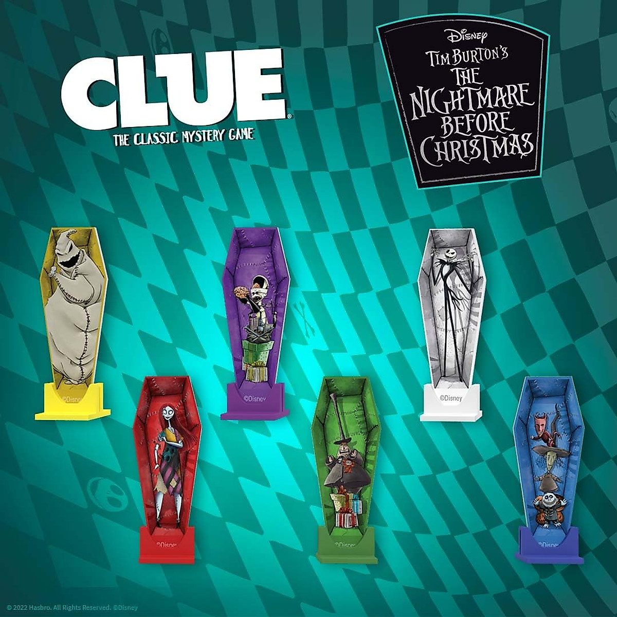CLUE: Disney The Nightmare Before Christmas | Collectible Clue Game Based on Disney Classic Film | Officially-Licensed Game with Familiar Locations and Iconic Characters
