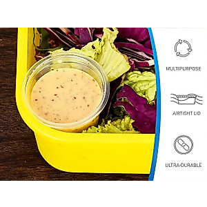 EDI Minimalist Clear 4 Oz 200 Sets Disposable Plastic Portion Cups with Leakproof Lids | Food Storage Cups | BPA Free | Recyclable