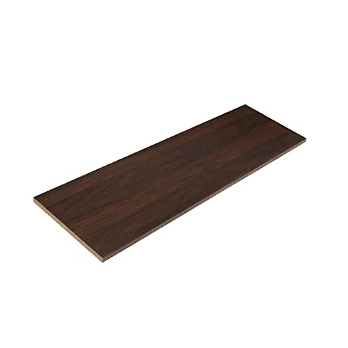 Rubbermaid 48" Premium Wood Shelving Kit with Hanging Rod, Mahogany, Laundry, Closet, Home, Organization, Shelving