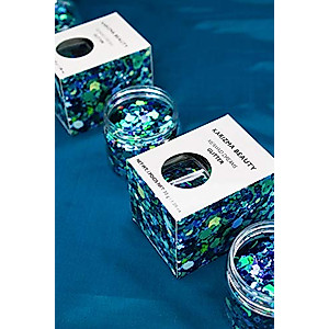 Mermaid Chunky Glitter ✮ Large 30g Jar KARIZMA Beauty ✮ Festival Glitter Cosmetic Face Body Hair Nails
