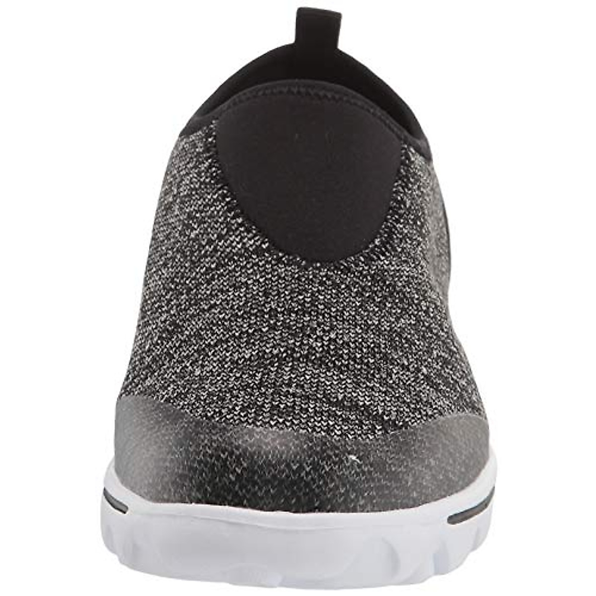 Propet Women's TravelActiv Slip-On Sneaker, Black Heather, 8.5 X-Wide US
