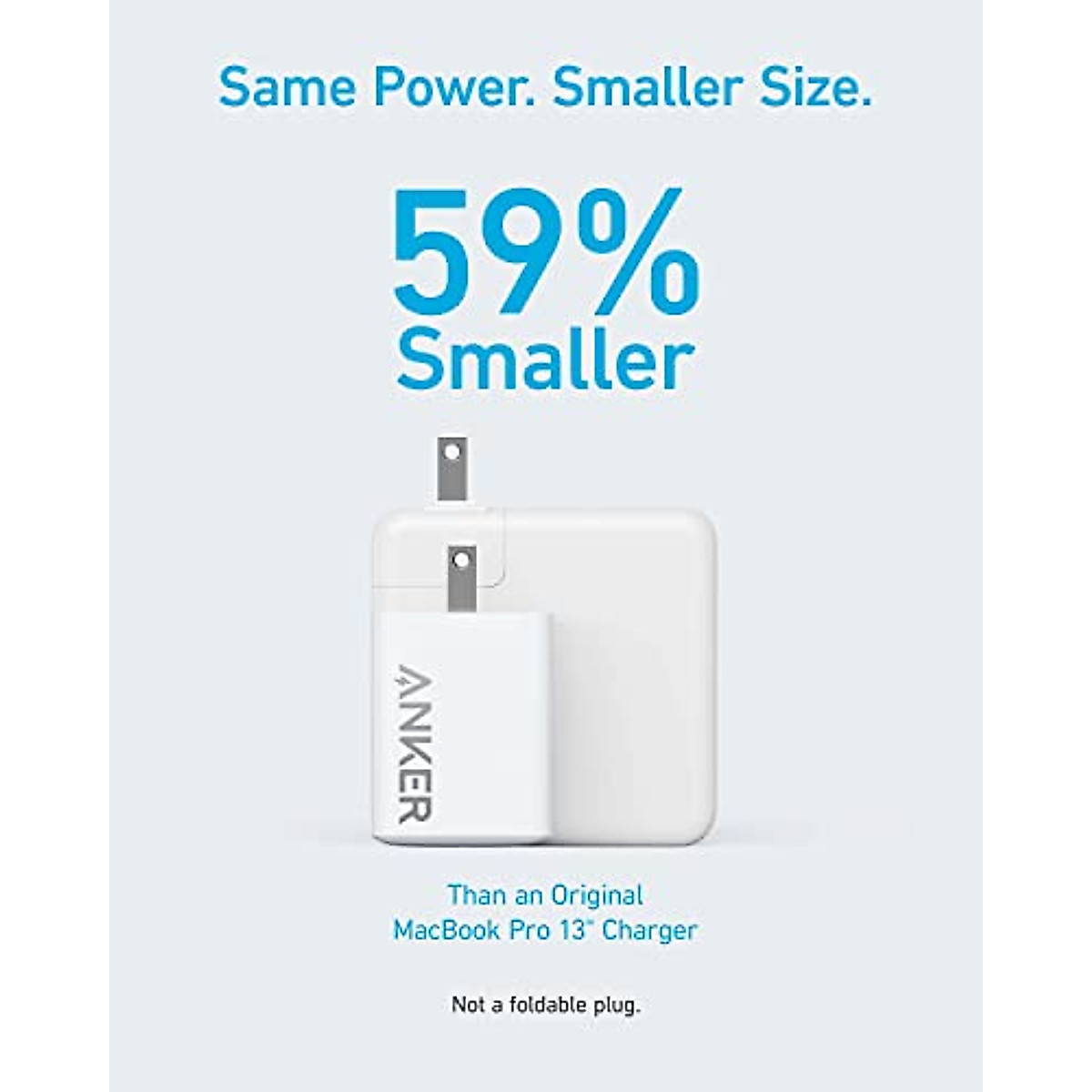 USB C Charger, Anker 65W PIQ 3.0 PPS Compact Fast Charger Adapter, PowerPort III Pod Lite, for MacBook Pro/Air, Galaxy S20/S10, Dell XPS 13,Note 10+/10, iPhone 11/Pro, iPad Pro, Pixel, and More