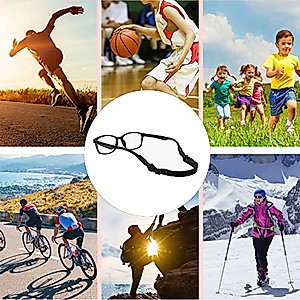 Junsika Adjustable Glasses Strap No Tail Eyewear Retainer Sports Glasses Strap for Men Women Kids Eyeglasses Sunglasses Strap 2 Packs