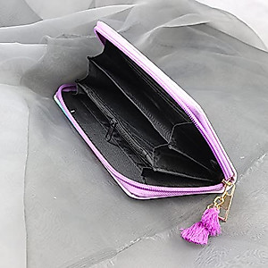 MayeBridge Women’s Printed Zip Around Wallet Unicorn Wallets Purse Unicorn Zipper Wallet Long Clutch Bag PU Leather Purse For Girls Women Christmas Gift(Unicorn C0514)