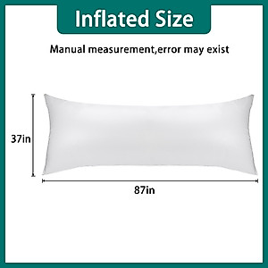 Adnee 87 x 37 Inch Patio Furniture Cover Airbag-Rectangle PP Patio Table Cover Air Pillow-Inflatable Outdoor Furniture Cover Support Prevents Leaves,Water and Snow Pooling