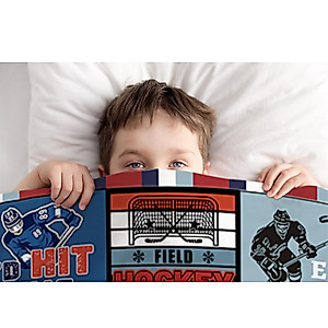 Hockey Gifts for Boys Men, Hockey Blanket for Boys, Gifts for Hockey Lovers, Hockey Player Blanket 60"x50" to Keep Warm for Boys 8-12