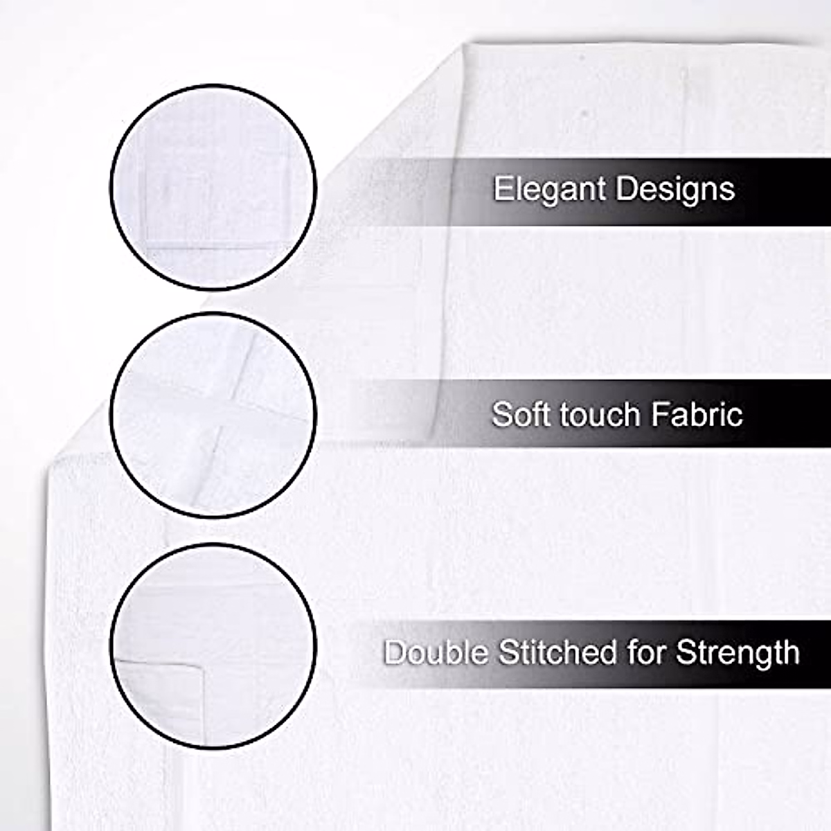 GOLD TEXTILES 12 Pack New Cotton Blend Economy White Hotel Bath Mat Towel (18x25 Inches) Light Weight Quick Drying & Machine Washable - Hotel Supplies Shower Bath Mat Towel