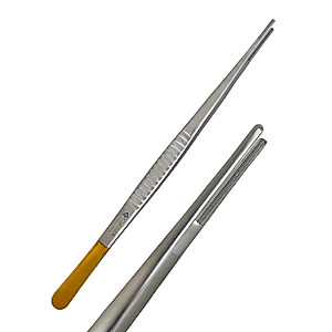 1 EACH PREMIUM GERMAN 8" DEBAKEY ARTERY ATRAUMATIC TISSUE GOLD HANDLE FORCEP INSTRUMENT