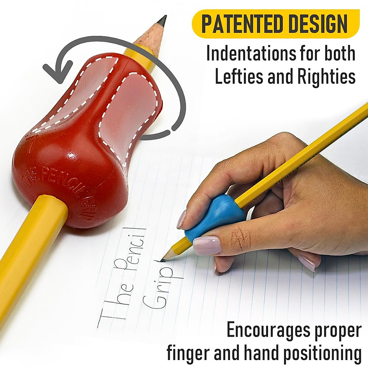 Ergonomic Pencil Gripper for Righties & Lefties | Bright Colors