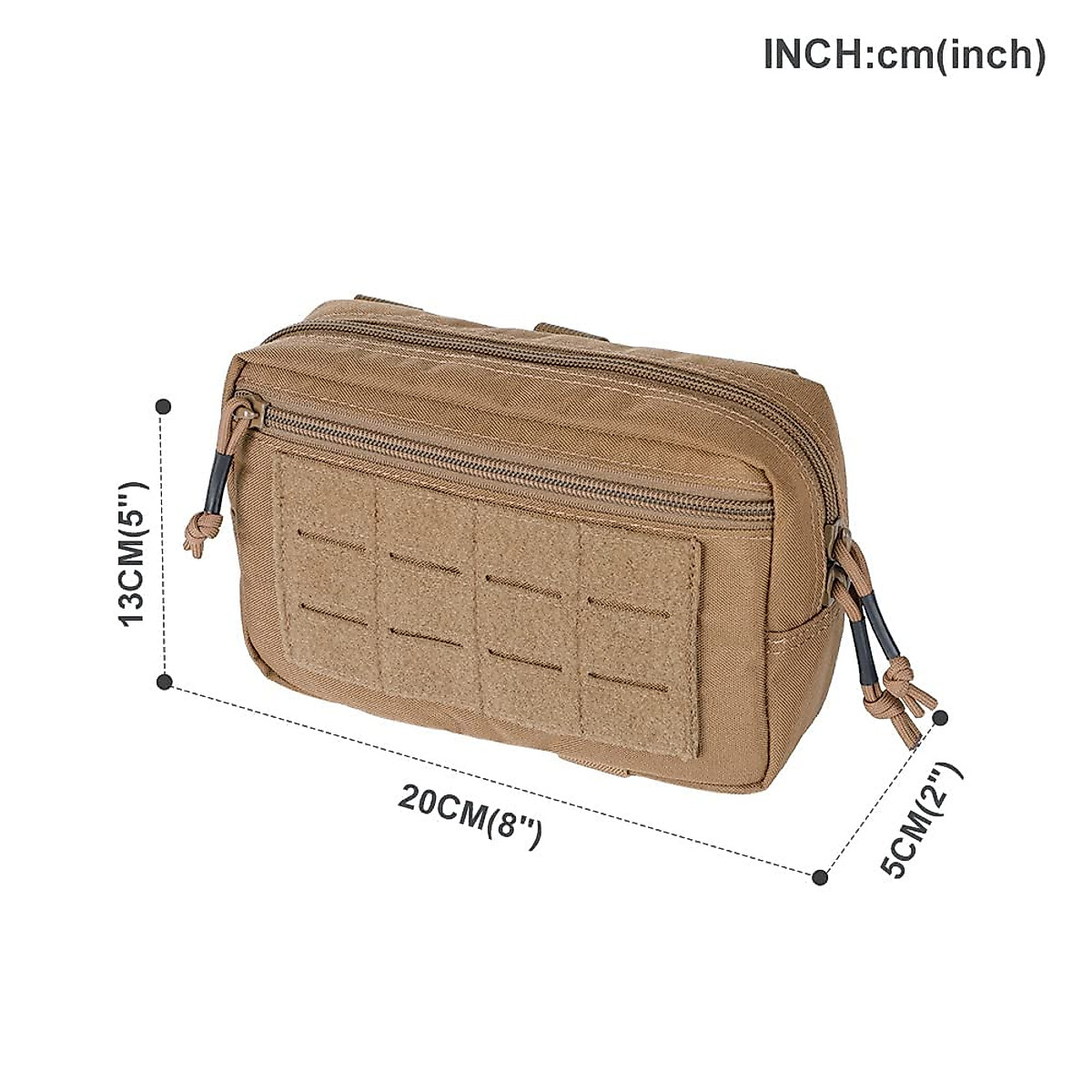 EXCELLENT ELITE SPANKER Tactical Molle Admin Pouch for Tactical Vest Chest Waist Pack Utility Tool Pouch Tactical EDC Bag(Coyote Brown)