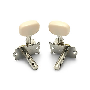 Metallor Guitar Machine Heads Tuning Pegs Tuners for Classical Acoustic Folk Guitar Individual Double Hole Chrome 3L 3R.