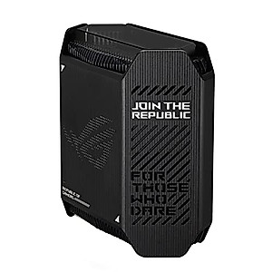 ASUS ROG Rapture GT6 (AX10000) Tri-Band WiFi 6 Extendable Gaming Router, 2.5G Port, Triple-Level Game Acceleration, UNII 4, Free Lifetime Internet Security, AiMesh Compatible, Black