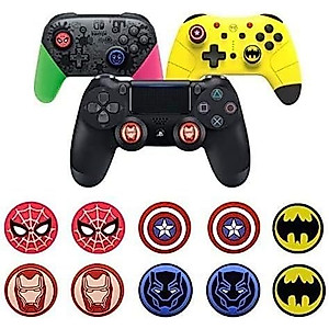 for PS5 PS4 PS3 Xbox 360 Xbox One Switch Pro Wii u Controller Silicone Thumb Grip Cap Joystick Thumbstick (#A)
