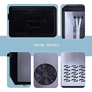 Watoor Countertop Chewable Nugget Ice Maker Auto Self-Cleaning with a Ice Scoop 44lbs Per Day