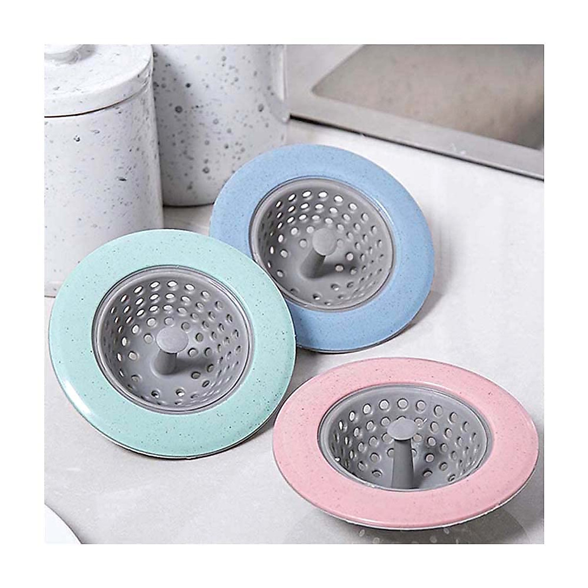 1PCS Silicone Bathroom Sink Drains Bathtub Strainers Kitchen Accessories,Blue