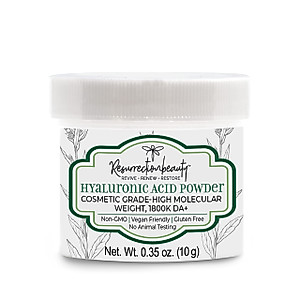 Pure Hyaluronic Acid Powder High Molecular Weight Sodium Hyaluronate to Make Your Own Premium Moisturizing Beauty Serum, Skincare Mask Treatment, Vitamin C Serums & DIY Facial Skin Care Products 10g