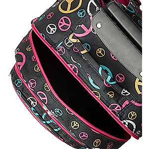 Rockland Double Handle Rolling Backpack, Peace, 17-Inch