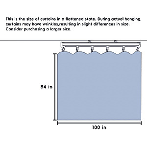 cbsroro Room Divider Curtains Ceiling Curtain Track Sets Blackout Curtains Ceiling Track for Curtain Flexible Track Curtain Extra Wide，W 8.3 x H 7ft 1Panel Grey Curtain and White Track