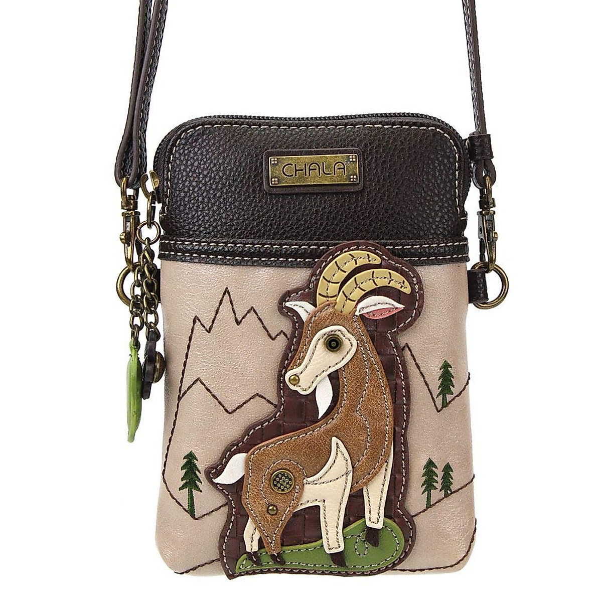 Chala Handbags Goat Cellphone Crossbody Handbag - Goat Lover Farmer