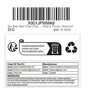 Zou.Rena Hair Claw Clips for Women Long Thick Hair 4.3 Inch, Large Hair Clips for Girls Non-Slip 8 Pieces Hold Hair Perfectly