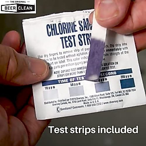 Diversey-90223 Beer Clean Last Rinse Glass Sanitizer, .25oz Powder Packet (100 Pack)