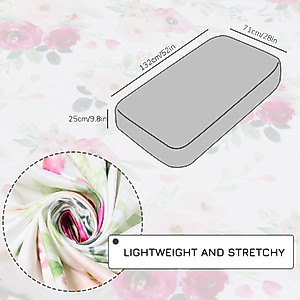 Girl Crib Sheet and Changing Pad Cover, Floral Nursery Bedding, Flower Sheets for Baby Toddler Mattress