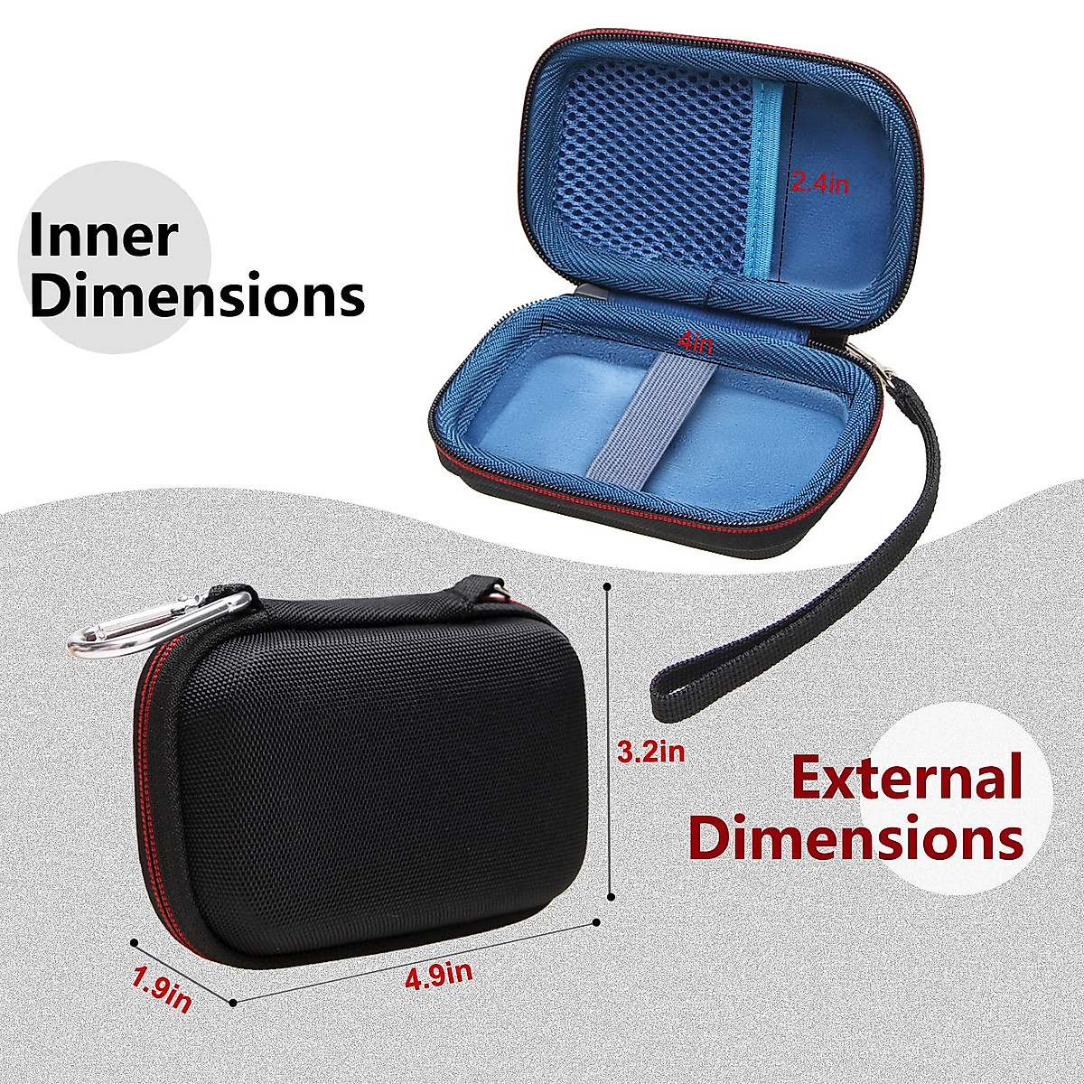 LTGEM Hard Case Compatible with Samsung T7 Shield T9 Portable SSD Solid State Drive,Blue