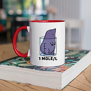 Chemistry Chemist Student Science Teacher 1 mole 11oz 15oz Inner Color Accent Mug
