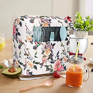 Kitchen Aid Mixer Cover With Pockets,Kitchen Stand Mixer Cover Compatible With 5-8 Quart Kitchenaid Hamilton Mixers,Kitchen Aid Mixer Assecories