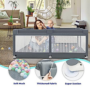 Baby Playpen 51" X 51", Playpen for Babies and Toddlers,Large Play Pen with Gate,LUTIKIANG Play Yard for Baby,Sturdy Safety Baby Fence with Soft Breathable Mesh,Small Baby Playard with Anti-Slip Base