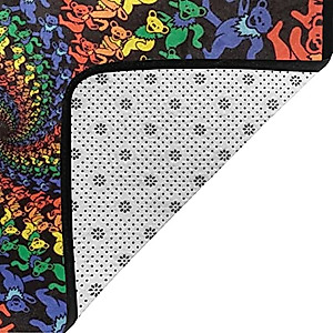 Bear Dancing Tie Dye Area Rug 58x80 Inch (4.84x6.67 Ft), Modern Fluffy Living Room Area Rug, Water Absorption Luxury Large Area Rug, Soft Non-Slip Area Rugs for Bedroom Dorm Dining Room Decor