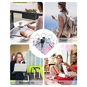 Meiiy Chapstick Holder Keychain Lip Balm Keychain Lipstick Sleeve Pouch Portable Pocket Lip Gloss Tube Holder Stocking Stuffers Gift for Women (5pcs-marble)