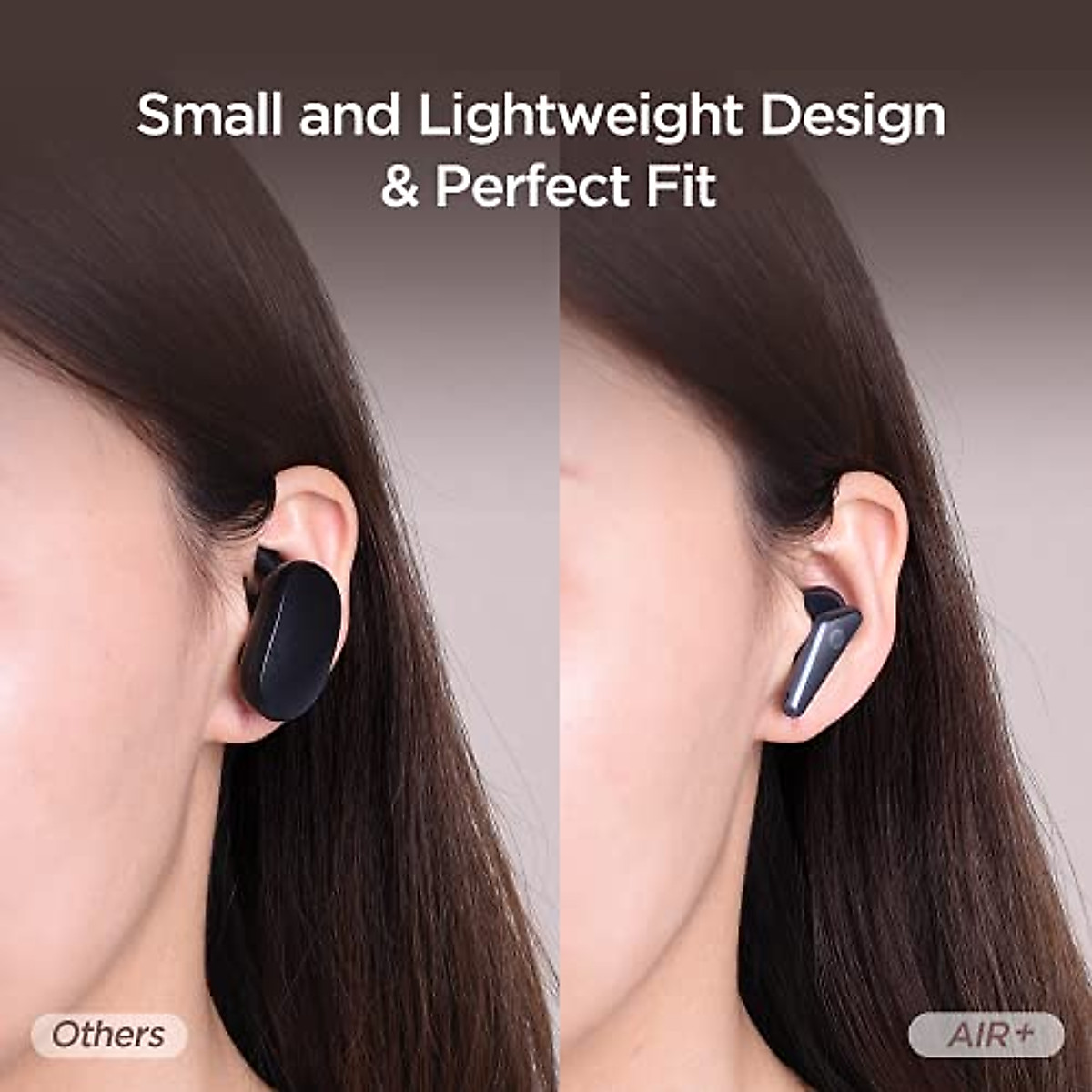 Libratone AIR+ 2 (2nd Gen) True Wireless Earbuds - Active Noise Cancelling, Bluetooth 5.2, in-Ear Headphones with Wireless Charging Case, IP54 Dust and Water Resistant, 24-Hour Playtime, Black