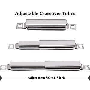 Criditpid Grill Replacement Parts for Charbroil 6 Burner 463276517, 463244819, Charbroil 463347518, 463347519, 463347017, 463342119. Grill Heat Plates, Burners, Crossover Tubes and Igniters.