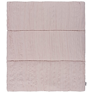 Trend Lab Soft Blush Pink Fabric 3 Piece Crib Bedding Set, Sewn with Elegant Ruching, Includes Quilt, Fitted Crib Sheet and Skirt