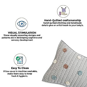 Crane Baby Decorative Quilted Pillow, Rainbow