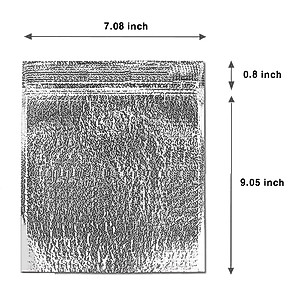 Insulated Easy Zip Lock Resealable Aluminum Bag with ice pack Lunch Bag Sandwich Bag Hot & Cold Pouch Reusable Thermal Picnic Bag With ice pack ( 5, 7 * 10 , ice pack 2 )