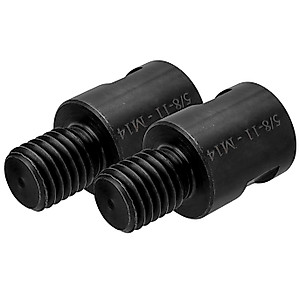 Yakamoz 2Pcs 5/8"-11 Female to M14 Male Angle Grinder Attachment 5/8"-11 to M14 Adapters Rotary Polisher M14 Thread Adaptor Converter