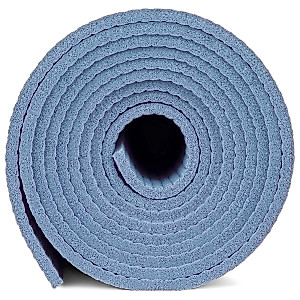 YogaAccessories 1/4" Thick High-Density Deluxe Non-Slip Exercise Pilates & Yoga Mat, Slate Blue