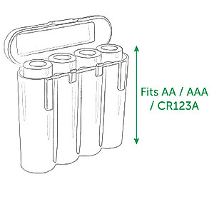 Two (2) EBC Battery AA AAA Clear Plastic Battery Storage Case Holder Box USA Ship