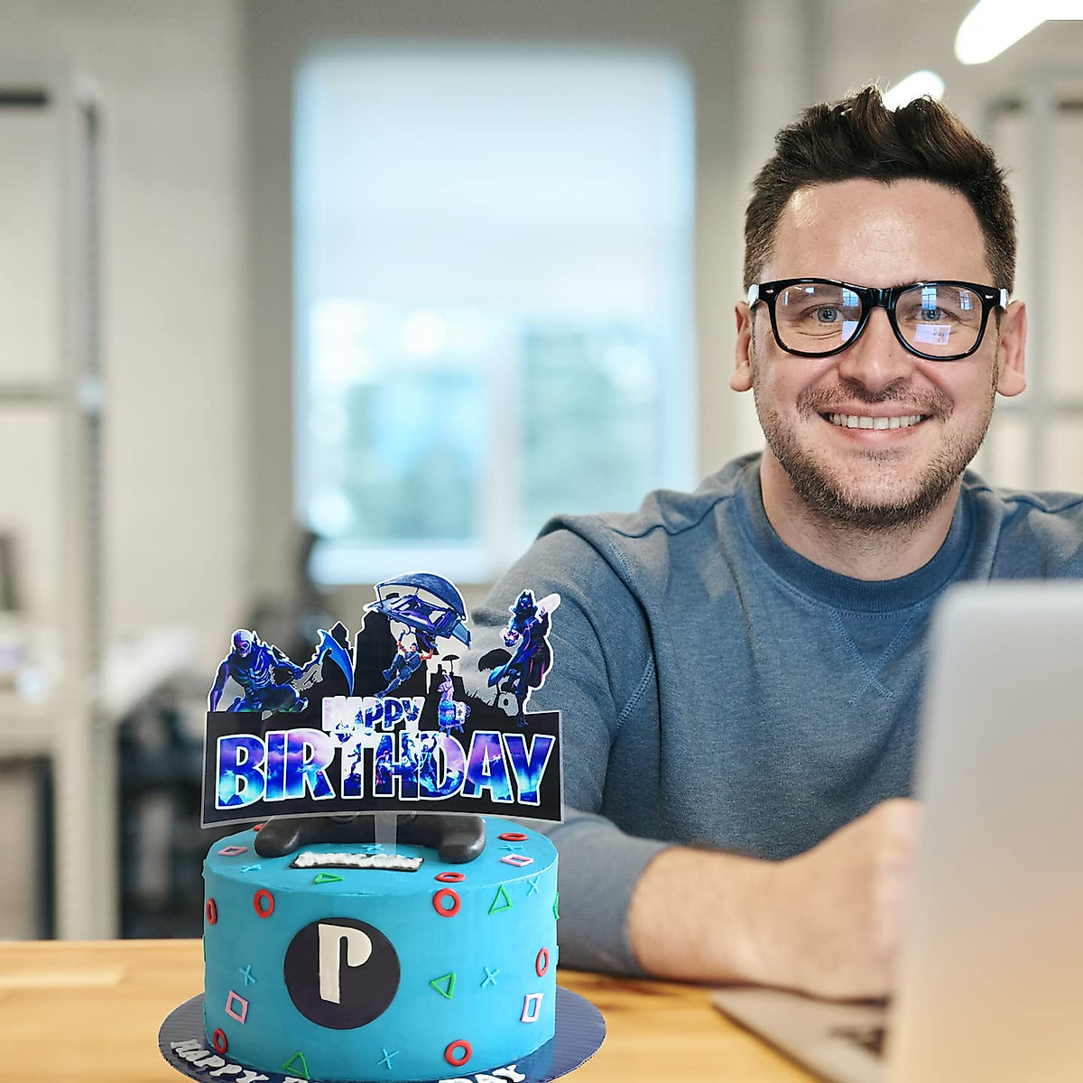 Exquisite Acrylic Cake Topper Video Game Birthday Cake Topper for Gamers' Birthday Party Cake Decorations, Perfect for Large Size Cake