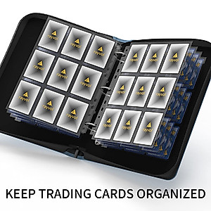 Rayvol 9-Pocket Trading Card Binder, Fits 900 Cards with 50 Removable Sleeves, Card Collector Album Holder- Aquablue