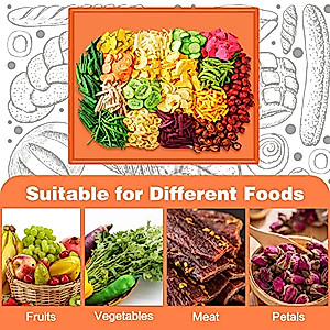 6PCS Silicone Dehydrator Sheets with Edge, Dehydrator Trays with Silicone Pot/Scraper High Temperature Resistance Reusable Silicone Trays Compatible with Cosori CP267-FD for Fruits Herbs Meat Vegetables