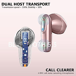 Wireless Earbuds, Bluetooth Earbuds with 4 HD Mic, 2023 Light Weight in-Ear Bluetooth 5.3 Headphones, 40Hrs Playtime Ear Buds with LED Charging Case/IP7 Waterproof/Sport Earphones for Android iOS