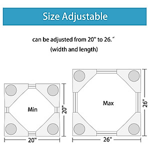 IREMMO Washing Machine Stand Base Furniture Dolly Mini Fridge Stand with 8 Strong Feet and 4 Wheels Refrigerator Stand Washer and Dryer pedestal Mobile Roller Dolly Cart with Wheels for Appliance