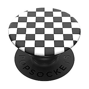 PopSockets: Phone Grip with Expanding Kickstand, Pop Socket for Phone - Checker Black