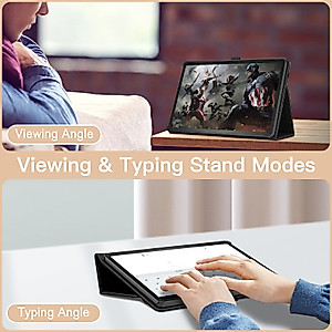 Fintie Folio Case for Amazon Fire Max 11 (13th Generation, 2023 Release) - Premium Vegan Leather Slim Fit Folding Stand Cover for Fire 11 Max Tablet with Auto Sleep/Wake, Black