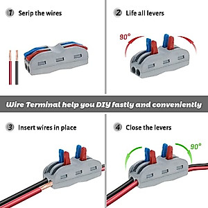 Power Wheel Adapter for DeWALT 20V Lithium Battery with Wire Terminals, 14 Gauge Wire,Power Convertor for Robotics,Work Lights and DIY RC Toys Adapter Set (Black)