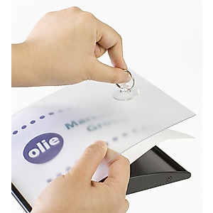 Set of 5, Office Sign Holders for Wall Mount, Curved Name Plate Frames for 3"w x 8"h Signage, Includes Double-Sided Adhesive for Mounting - Aluminum, Black